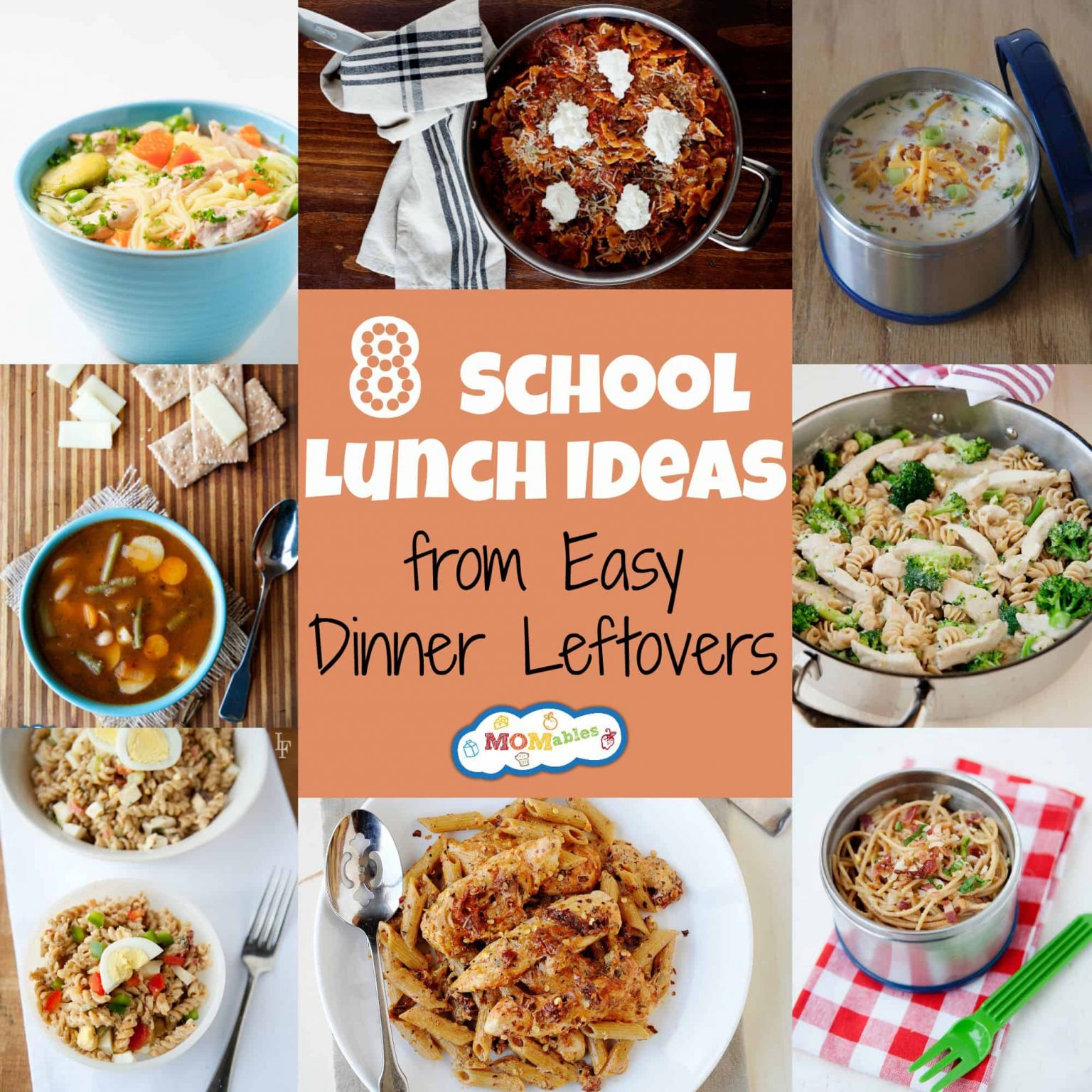 8 School Lunch Ideas from Easy Dinner Leftovers | MOMables