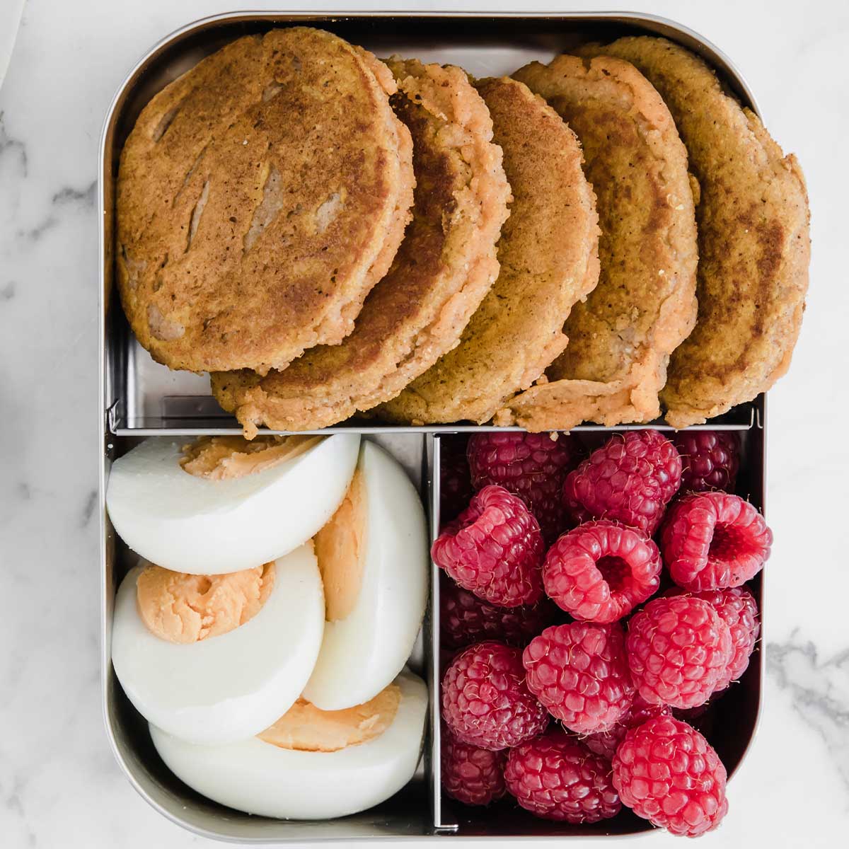 Mini Pumpkin Pancakes Lunchbox Idea | MOMables