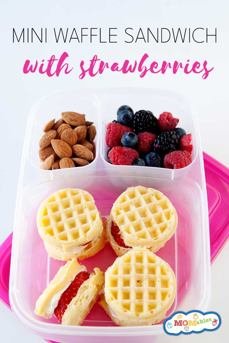 Mini Waffle Sandwiches with Strawberries | MOMables