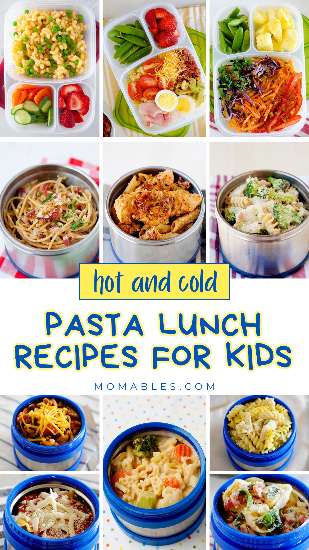 Kid Favorite Hot & Cold Pasta Lunch Ideas | MOMables