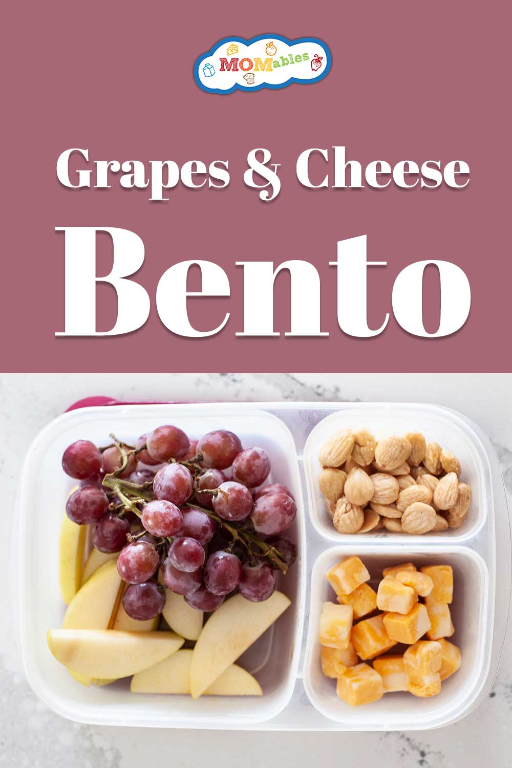 Grapes & Cheese Bento Box Lunch Idea | MOMables