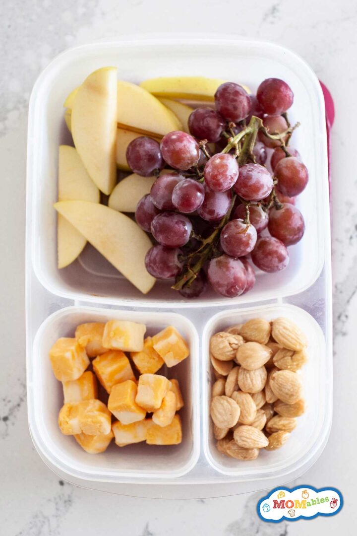 Grapes & Cheese Bento Box Lunch Idea | MOMables