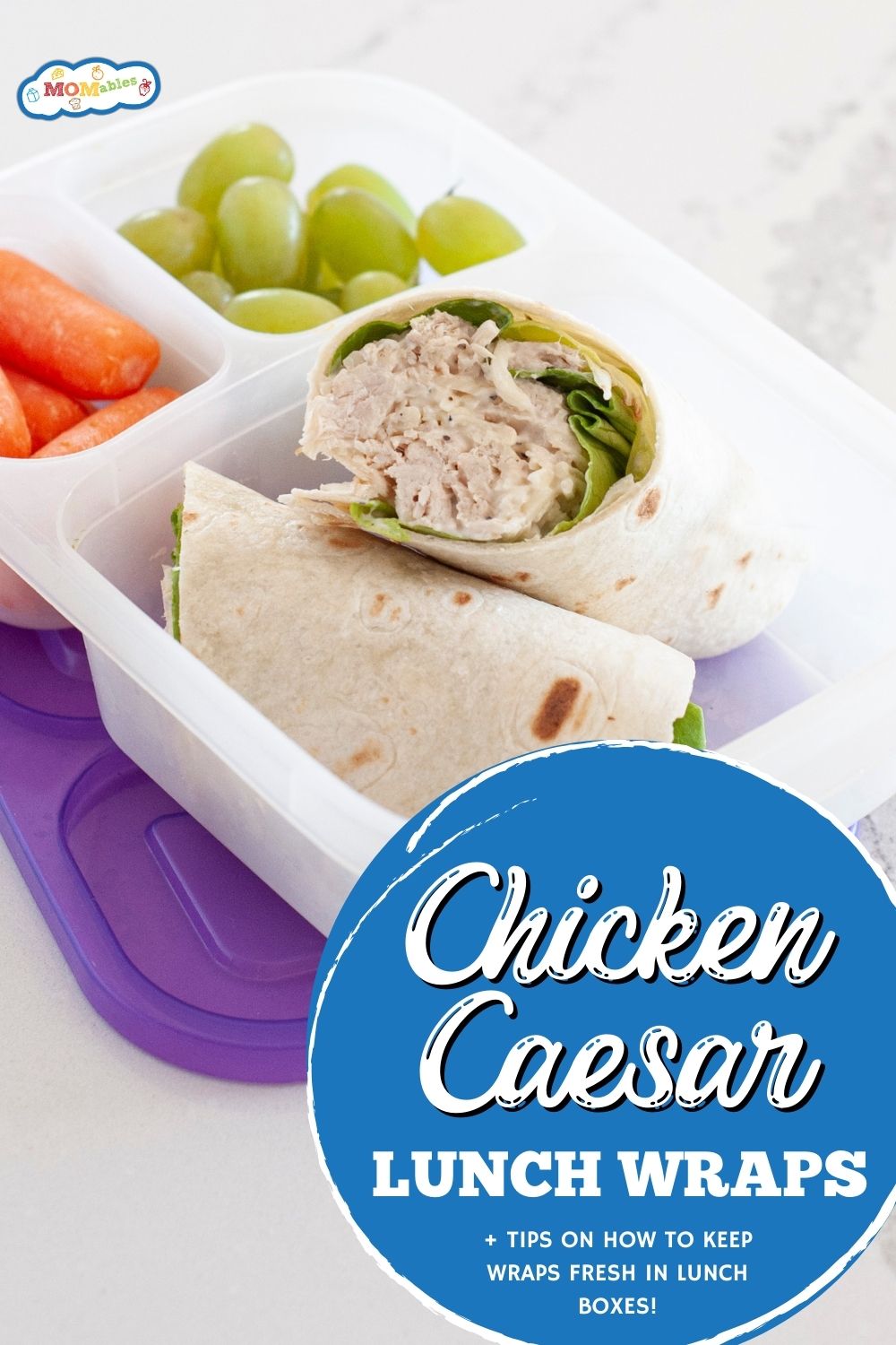 5-Minute Chicken Caesar Lunch Wrap | MOMables