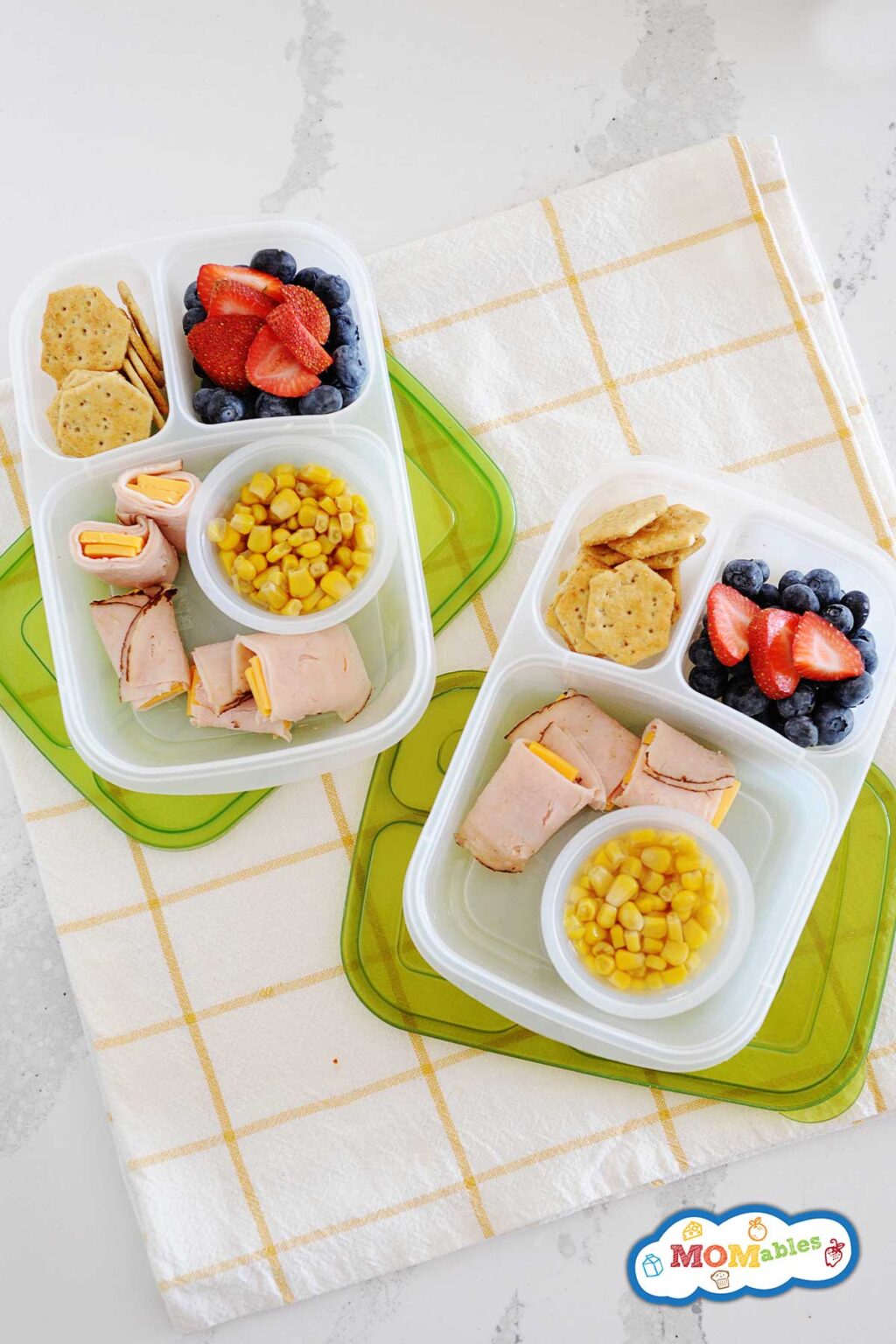 Ham and Cheese Roll Ups Bento Lunch | MOMables