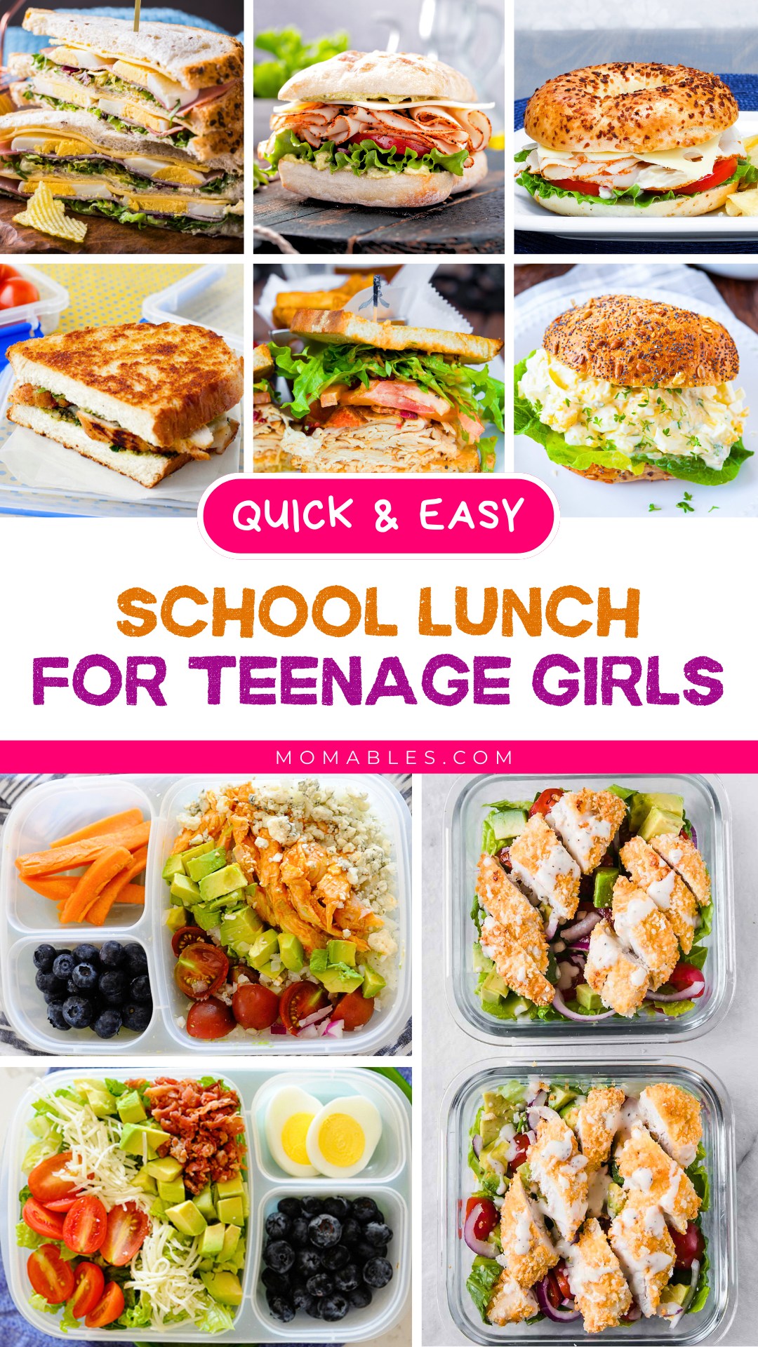 Quick & Easy Teenage Girl Lunch Ideas | MOMables