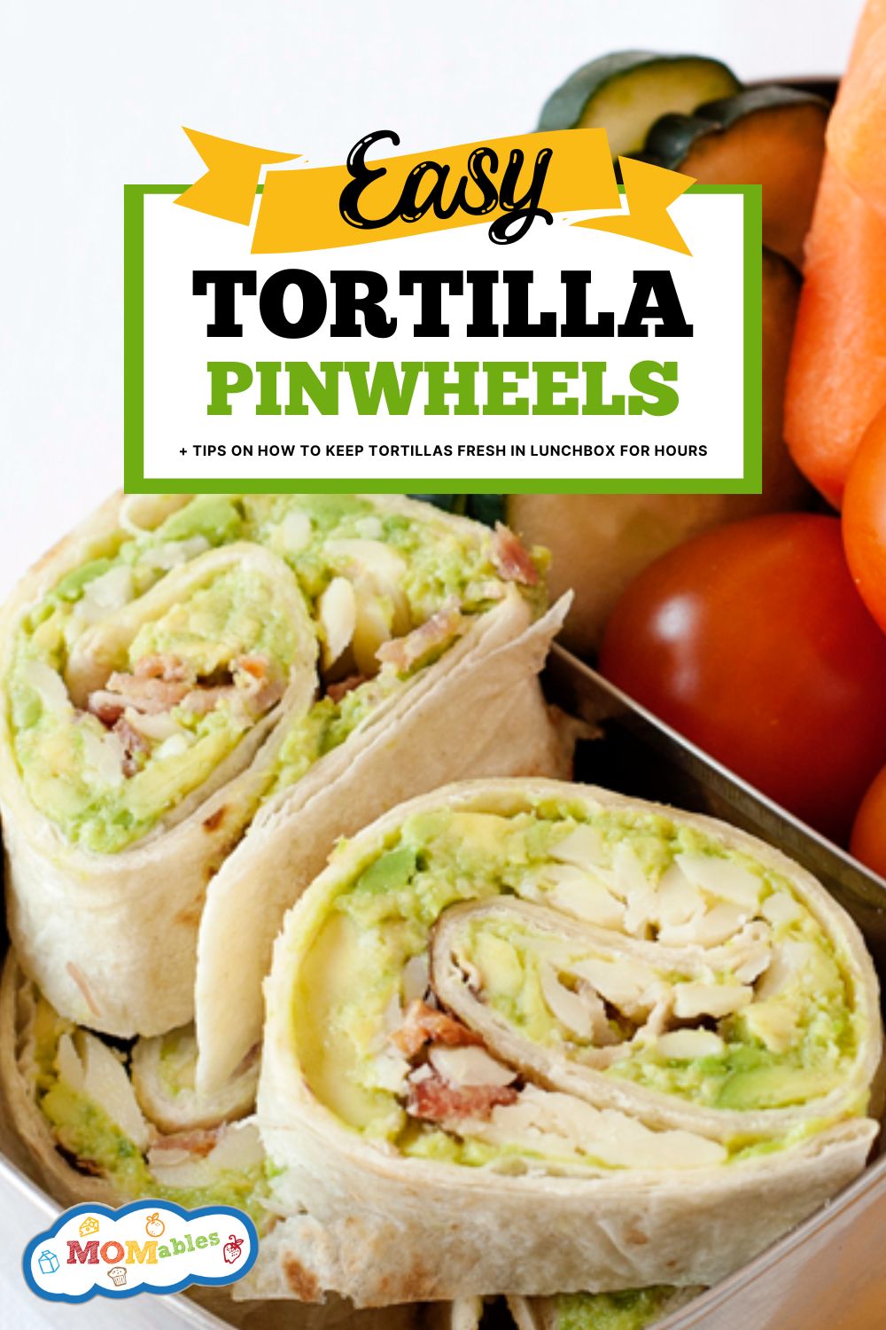 Avocado Tortilla Pinwheels School Lunch | MOMables
