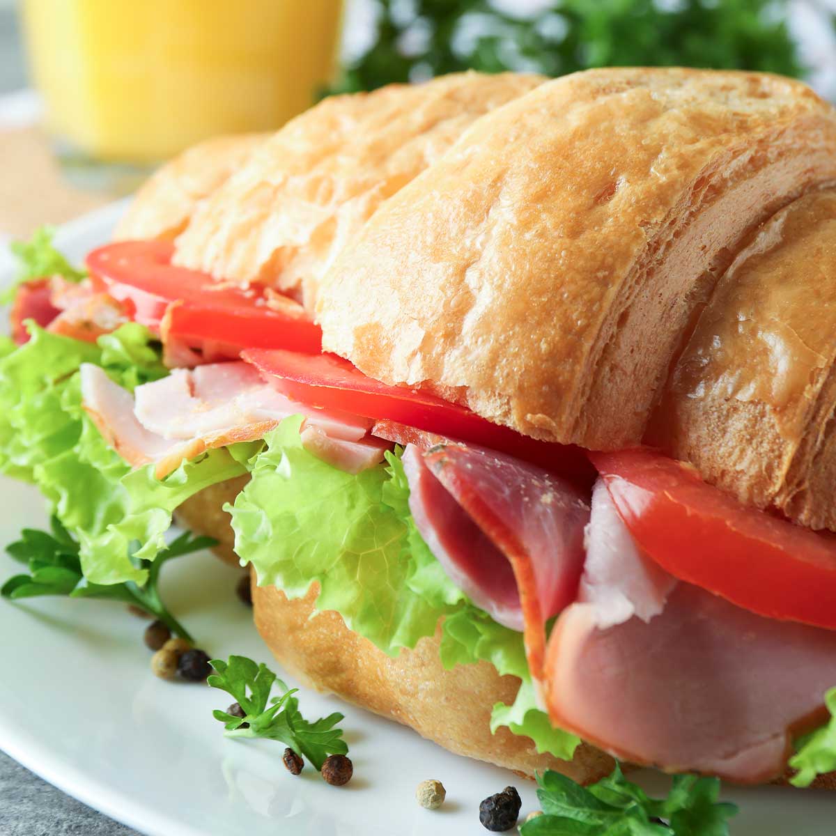 Ham & Tomato Croissant Sandwich | MOMables