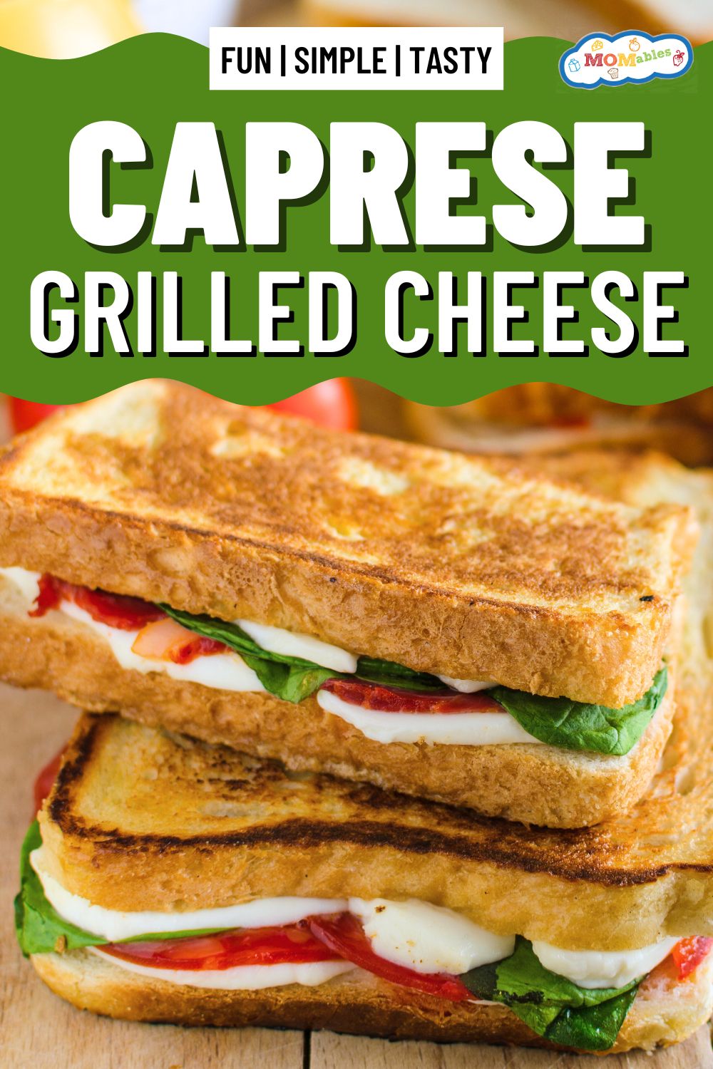 Caprese Grilled Cheese for school lunch | MOMables
