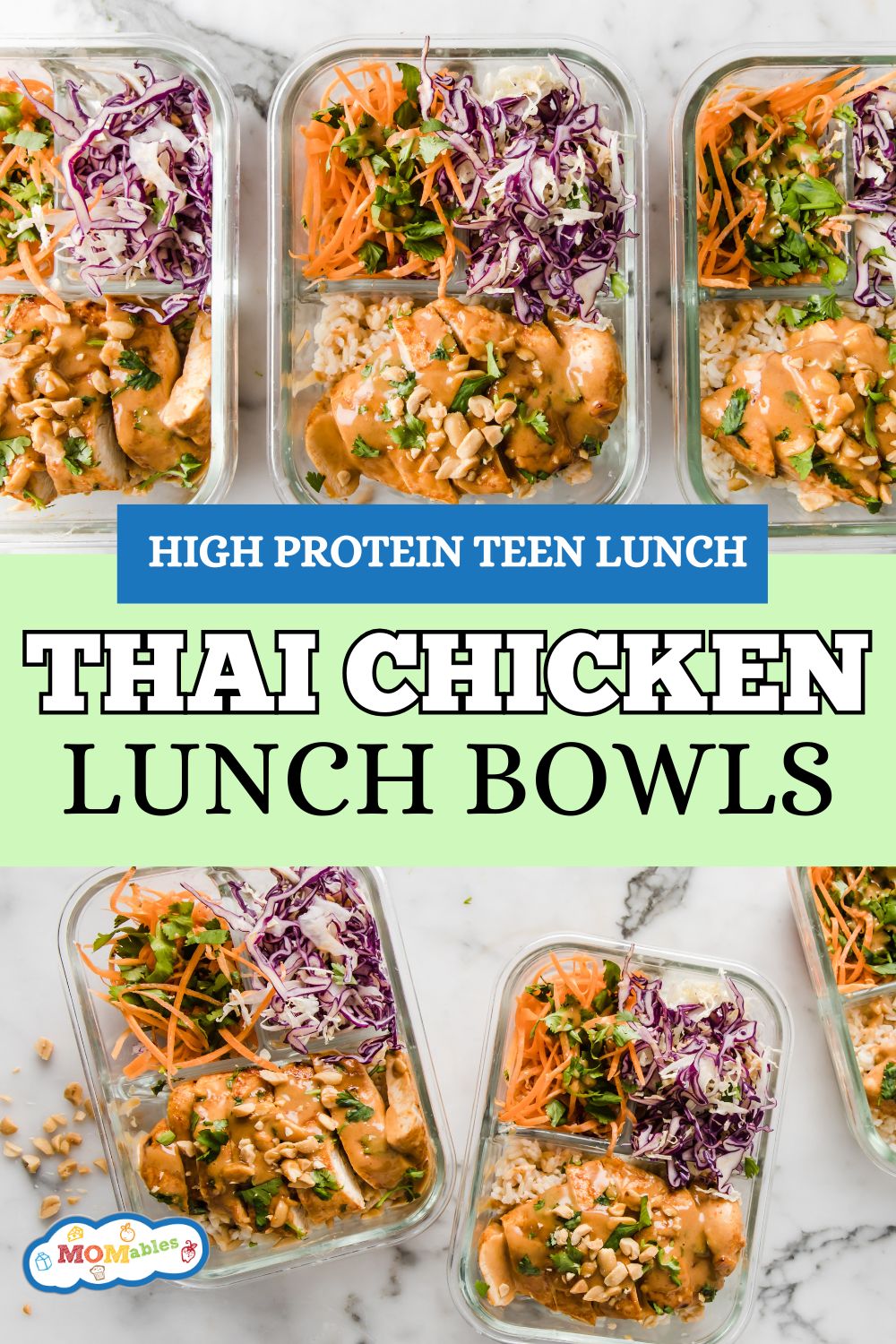 Thai chicken lunch bowls for teens | MOMables